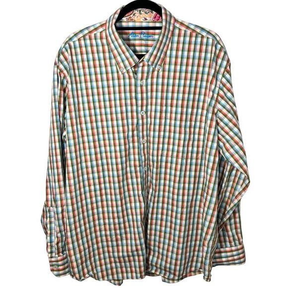 Alan Flusser | Shirts | Alan Flusser Mens Plaidpaisley Collar Buttonup Dress Shirt Ls Size 2xl ...